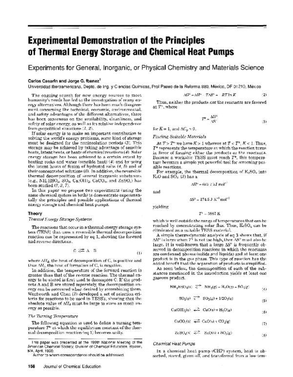 (PDF) Experimental Demonstration of the Principles of Thermal Energy ...