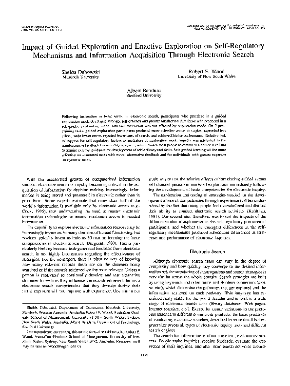 (PDF) Impact of guided exploration and enactive exploration on self ...