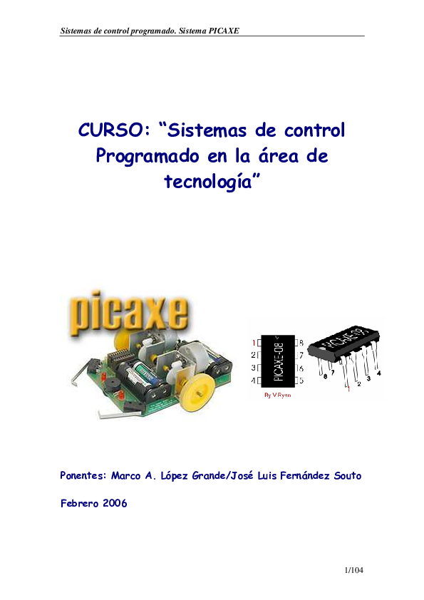 (PDF) Sistemas de control programado. Sistema PICAXE