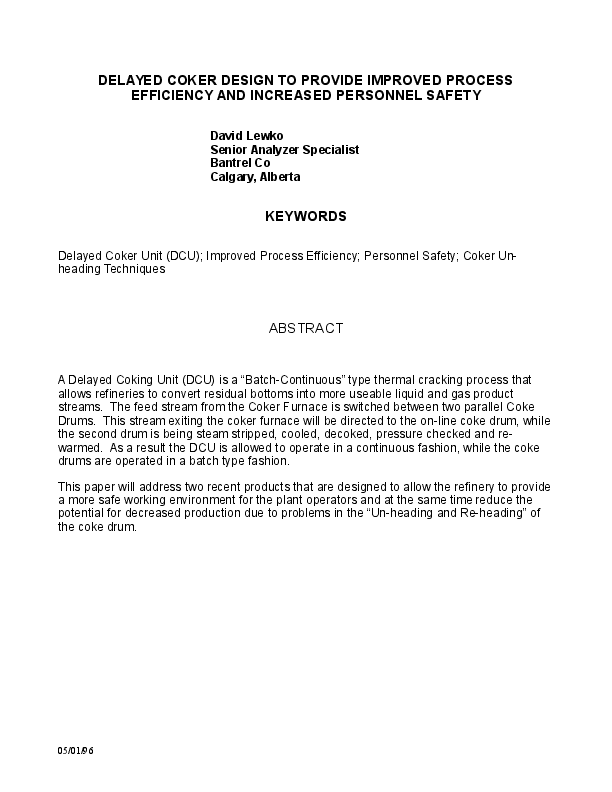 (DOC) DELAYED COKER DESIGN final revision