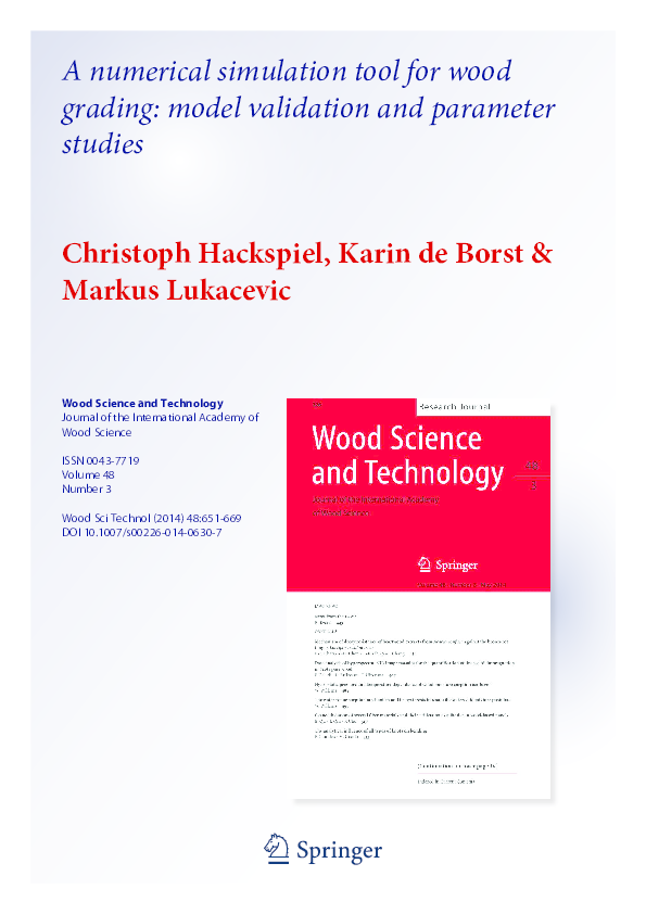 (PDF) A numerical simulation tool for wood grading: model validation ...