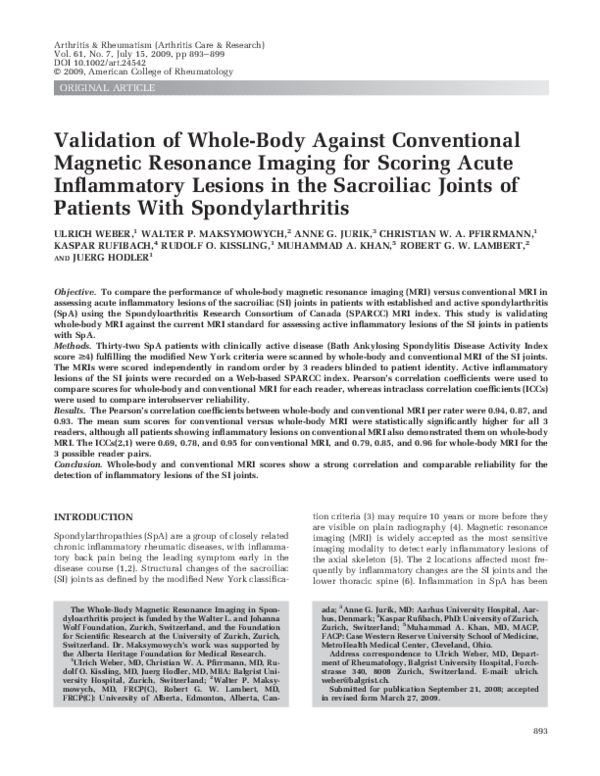 (PDF) AB1102 COLOR Doppler Ultrasound of Sacroiliac Joints Compared with Magnetic Resonance ...