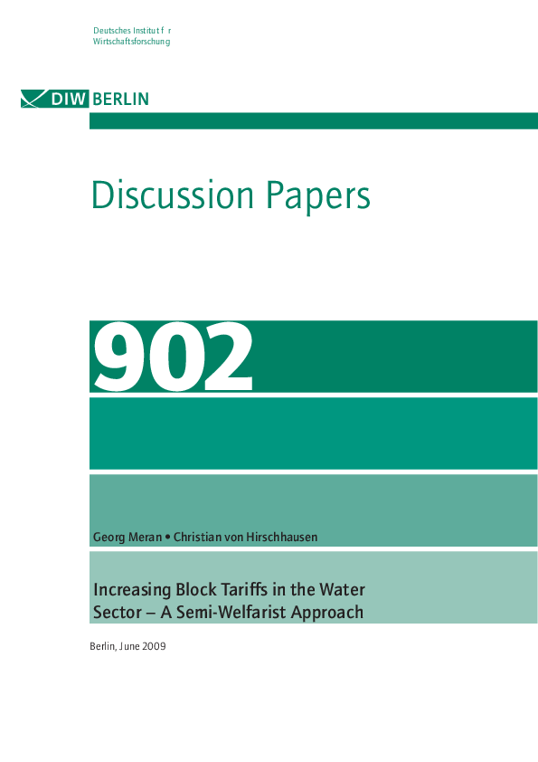 (PDF) Increasing Block Tariffs in the Water Sector: A Semi-Welfarist ...