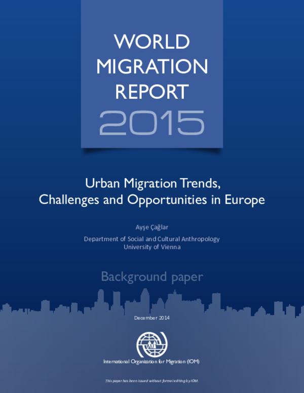 (PDF) WORLD MIGRATION REPORT Urban Migration Trends, Challenges and ...