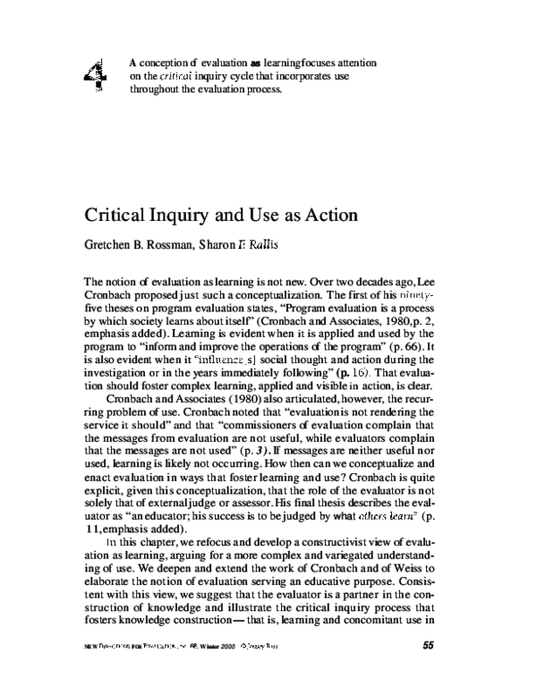 (PDF) Critical Inquiry and Use as Action. The Expanding Scope of ...
