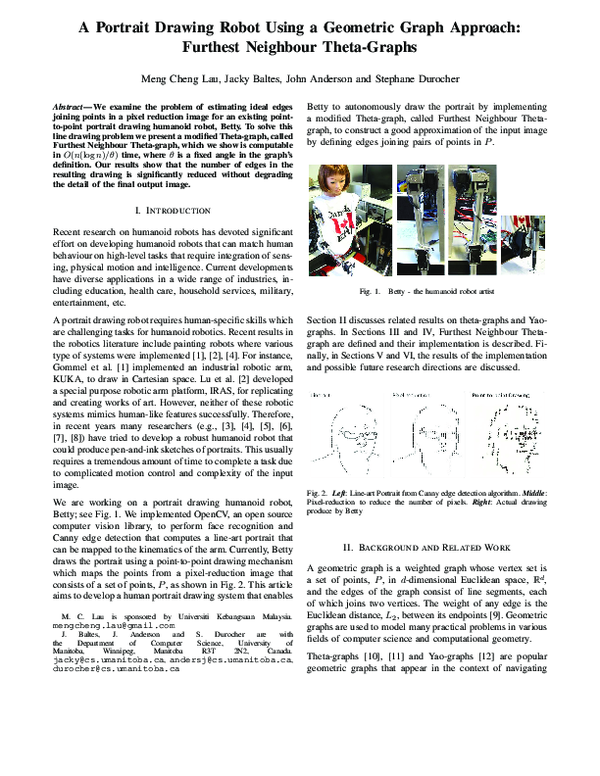 (PDF) A portrait drawing robot using a geometric graph approach ...
