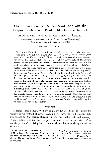 (PDF) Fiber connections of the temporal lobe with the corpus striatum ...