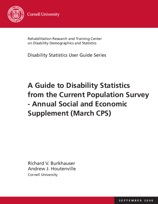 (PDF) A Guide to Disability Statistics from the Current Population ...