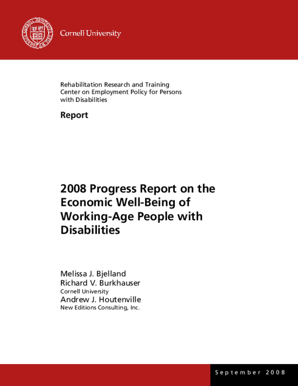 (PDF) 2008 Progress Report on the Economic Well-Being of Working Age ...