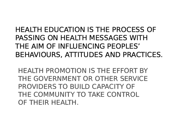 (PPT) Health Education Health Promotion