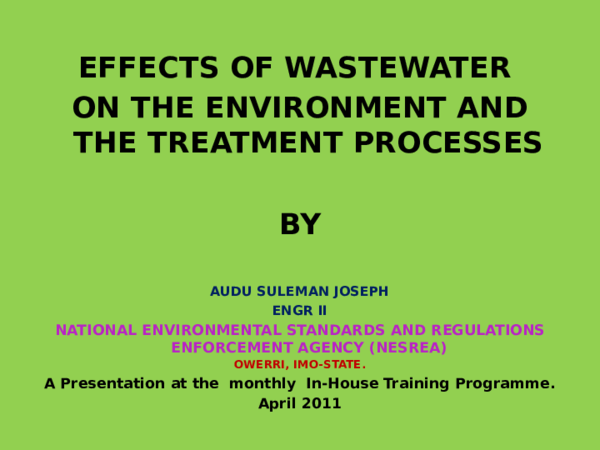 (PPT) WASTE WATER PRESENTATION 2