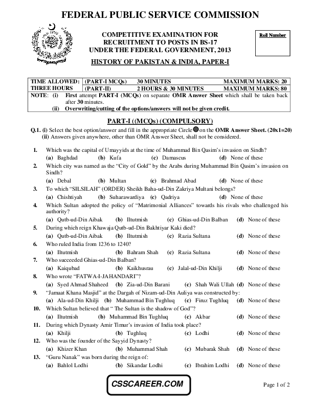 (PDF) FEDERAL PUBLIC SERVICE COMMISSION