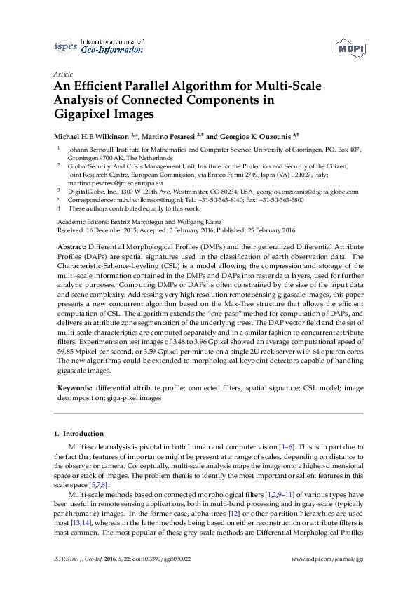 (PDF) An Efficient Parallel Algorithm for Multi-Scale Analysis of Connected Components in ...