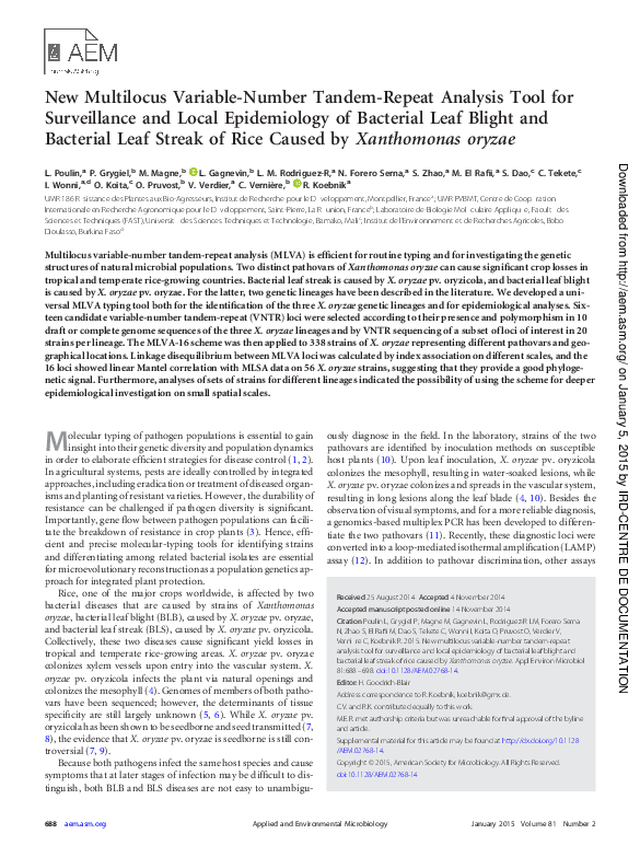 (PDF) New Multilocus Variable-Number Tandem-Repeat Analysis Tool for Surveillance and Local ...