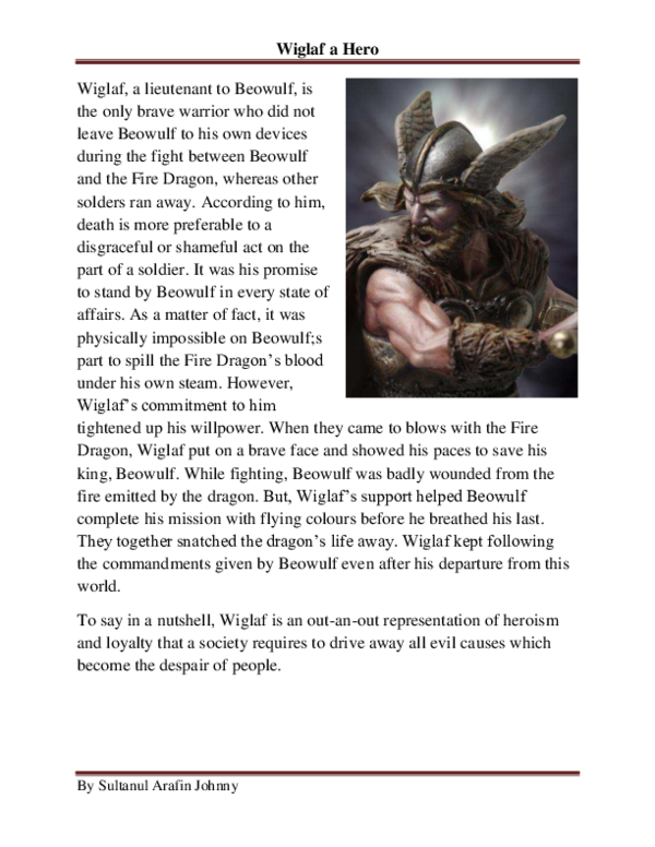 Wiglaf a Hero (By Sultanul Arafin Johnny)