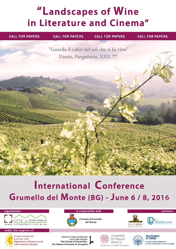 (PDF) CfP - "Landscapes of Wine in Literature and Cinema"