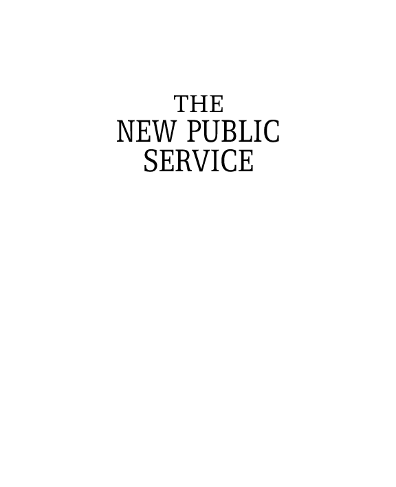 (PDF) THE NEW PUBLIC SERVICE