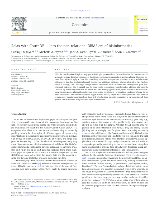 (PDF) Relax with CouchDB — Into the non-relational DBMS era of ...