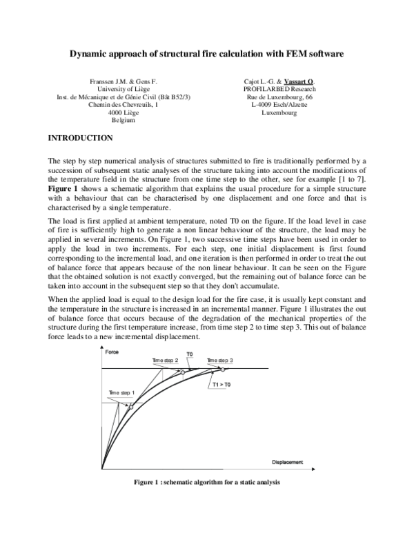 (PDF) Dynamic approach of structural fire calculation with FEM software
