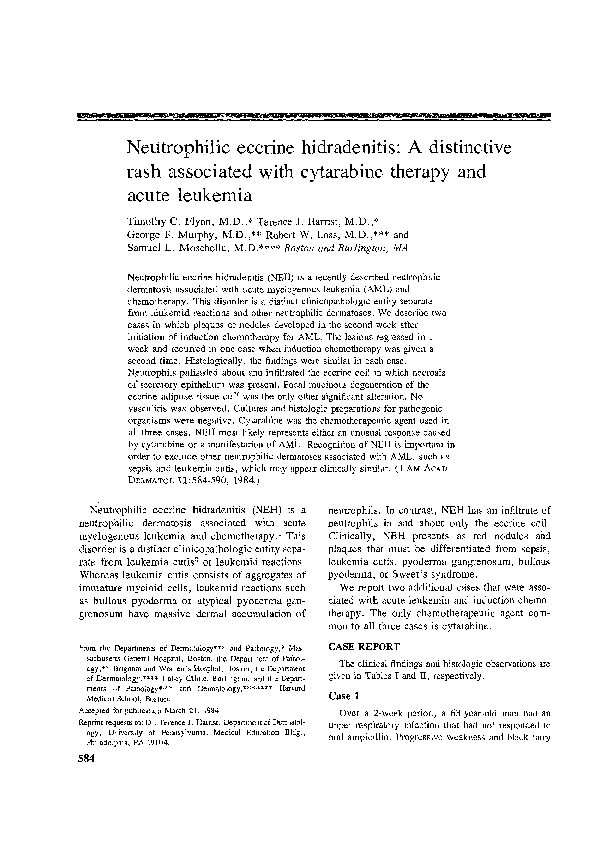 (PDF) Neutrophilic eccrine hidradenitis: A distinctive rash associated ...