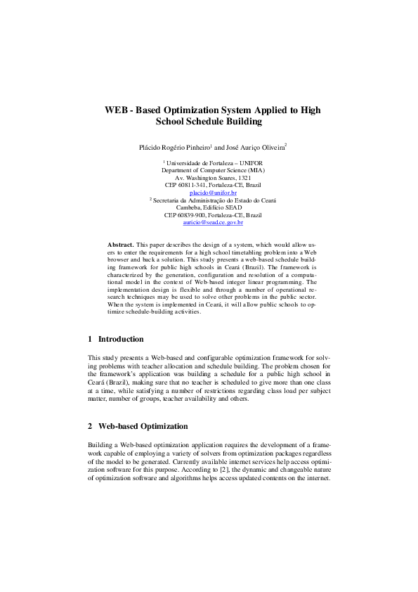 (PDF) Web-Based Scheduler Optimization for Schools