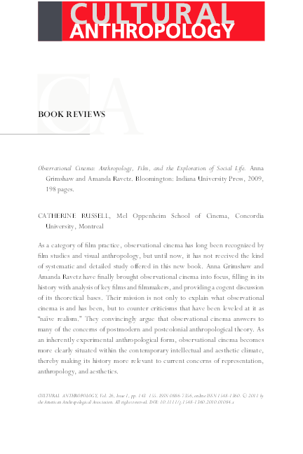 (PDF) Observational Cinema: Anthropology, Film, and the Exploration of ...