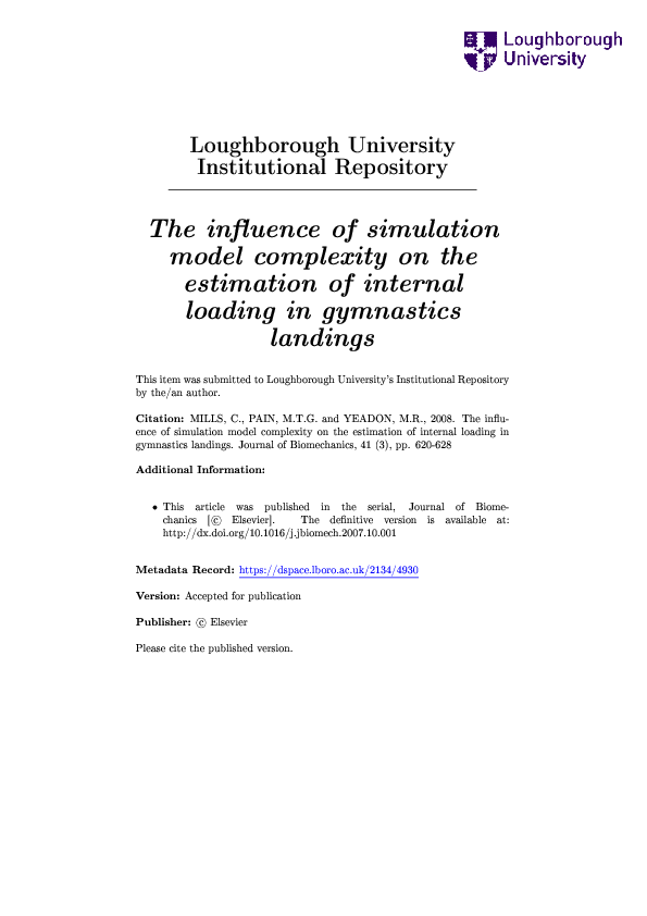 (PDF) The influence of simulation model complexity on the estimation of internal loading in ...