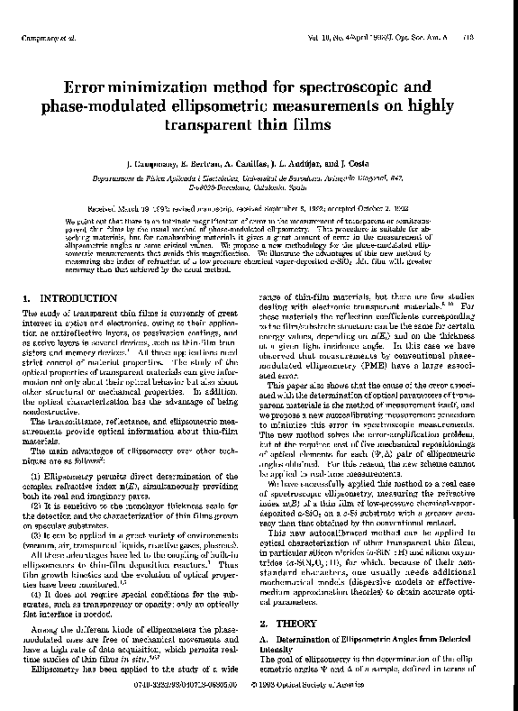 (PDF) Error minimization method for spectroscopic and phase-modulated ...