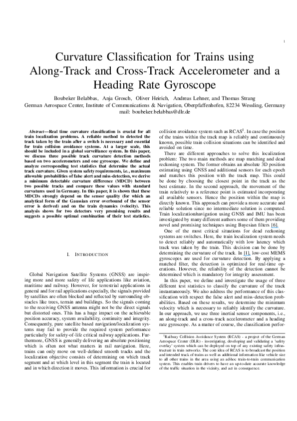 (PDF) Curvature Classification for Trains using Along-Track and Cross ...