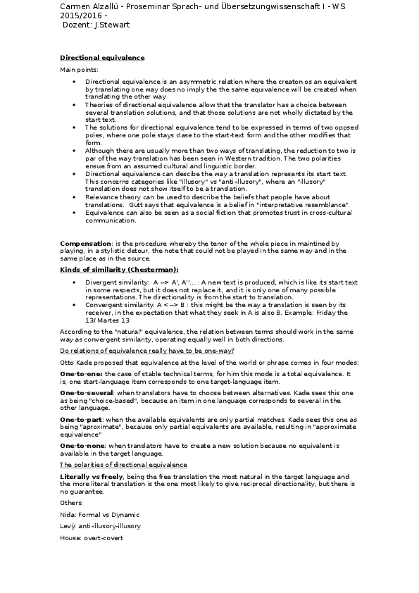 (DOC) Directional equivalence handout
