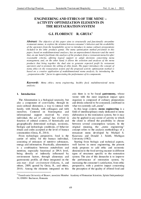 (PDF) Engineering and ethics of the menu - activity elements ...