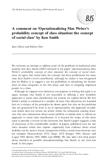 (PDF) A comment on ‘Operationalizing Max Weber's probability concept of ...