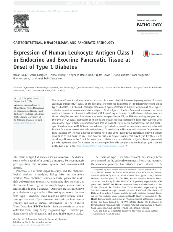 (PDF) Expression of Human Leukocyte Antigen Class I in Endocrine and ...