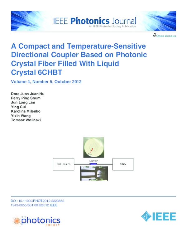 (PDF) A Compact and Temperature-Sensitive Directional Coupler Based on Photonic Crystal Fiber ...