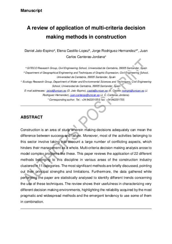 Pdf A Review Of Application Of Multi Criteria Decision Making Methods