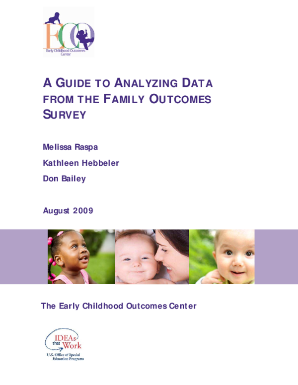 (PDF) A GUIDE TO ANALYZING DATA FROM THE FAMILY OUTCOMES SURVEY