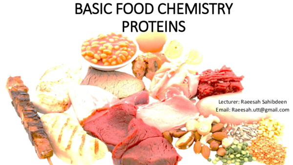 (PDF) BASIC FOOD CHEMISTRY PROTEINS