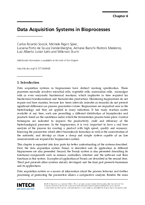 (PDF) Data Acquisition Systems in Bioprocesses