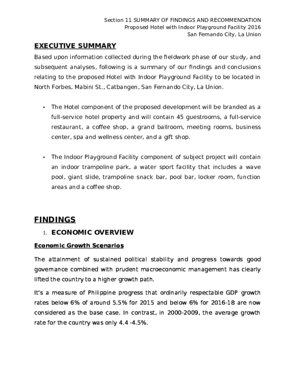 (DOC) March Section 11 SUMMARY OF FINDINGS AND RECOMMENDATION (1)