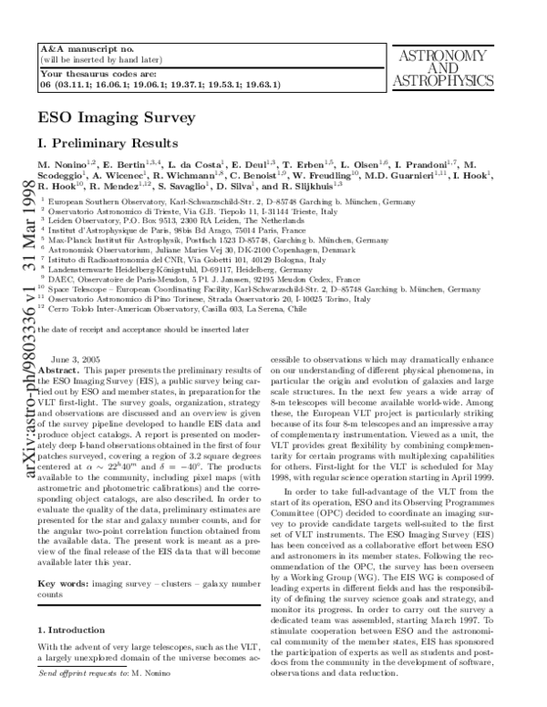 (PDF) ESO Imaging Survey