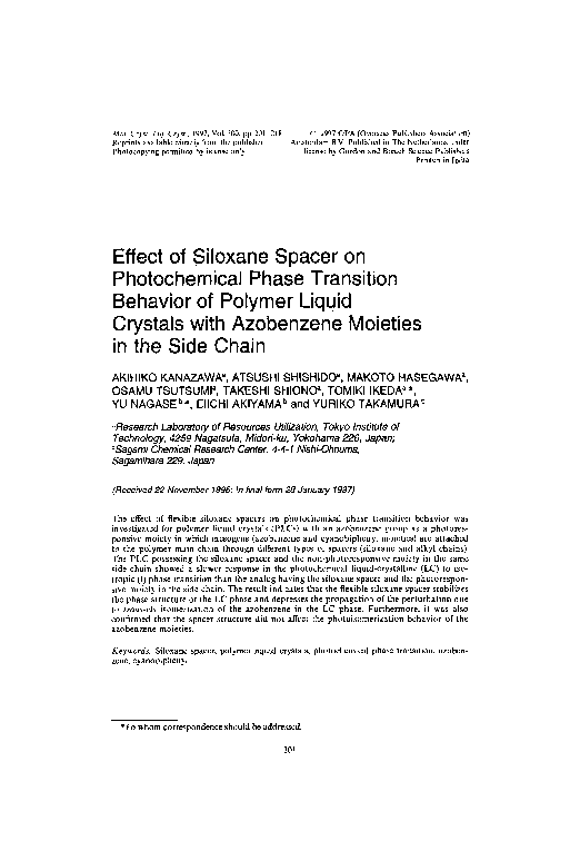 (PDF) Electro-optic Properties of Siloxane Based Liquid Crystal Polymers | ام علي الخيكاني ...