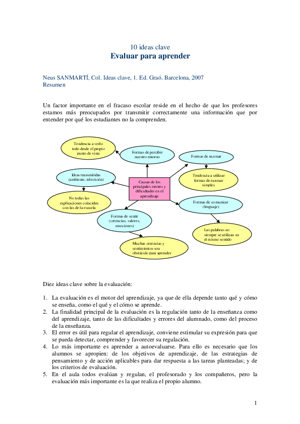 (PDF) Evaluar para aprender