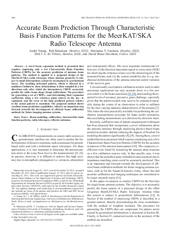 (PDF) Accurate Beam Prediction Through Characteristic Basis Function ...