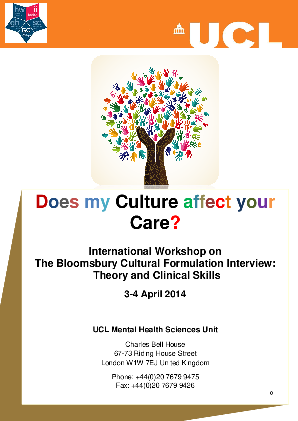(PDF) Does my Culture affect your Care? International Workshop on The ...