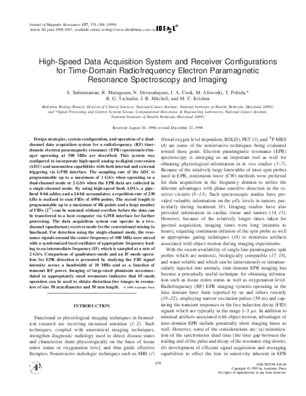 (PDF) High-Speed Data Acquisition System and Receiver Configurations ...
