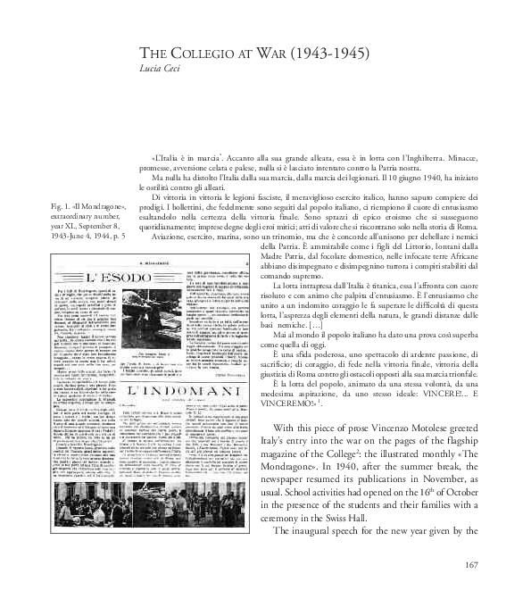 (PDF) The Collegio at War (1943-1945)