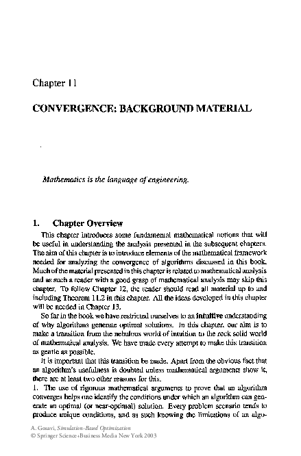 (PDF) Convergence: Background Material