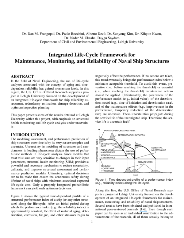 (PDF) Integrated life-cycle framework for maintenance, monitoring ...