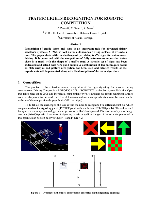 (PDF) Traffic lights recognition for robotic competition