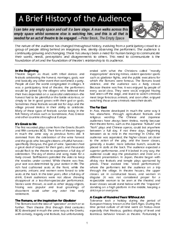 A Brief History of the Audience